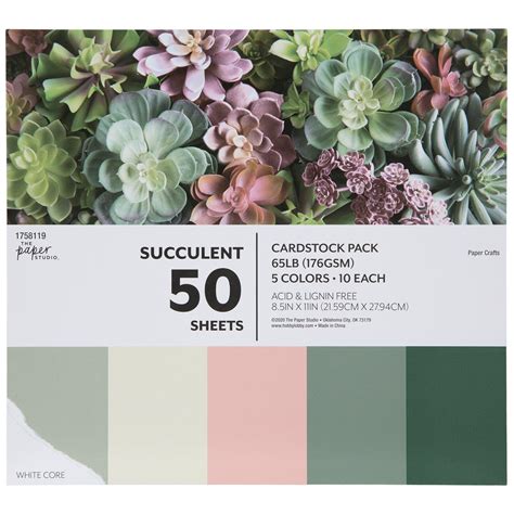 Succulent Cardstock Paper Pack Hobby Lobby 1758119