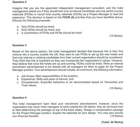 Solved International Hrm Case Study Expanding The Business