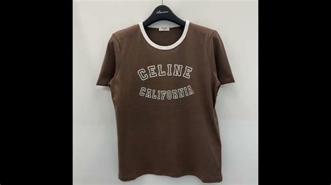 천안명품편집샵 부오노 셀린느 여성 캘리포니아 70s 로고 반팔 티셔츠 빈티지브라운멜란지오프화이트 Youtube