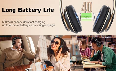 Bluetooth Headphones Over Ear 6 Eq Modes Wireless Headphones Over Ear
