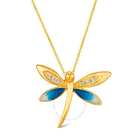 Le Vian Ladies Beautiful Creatures Dragonfly Necklaces Set In 14k