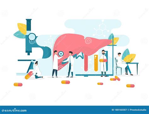 Hepatitis A B C Treatment Vector Illustration Of Doctors Treating