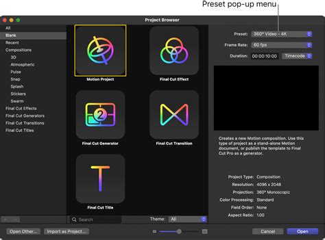 Create 360° Projects In Motion Apple Support