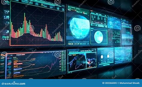 Insightful Financial Analysis Perspective View Of Monitor Screen Featuring Digital Analytics