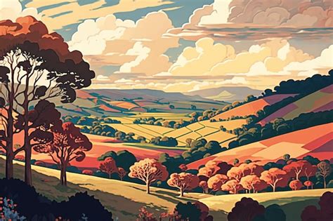 Premium Photo Beautiful Cell Shaded Landscape