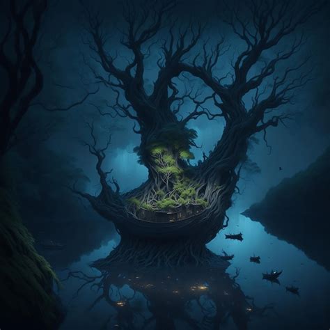 Premium Ai Image Magical Tree