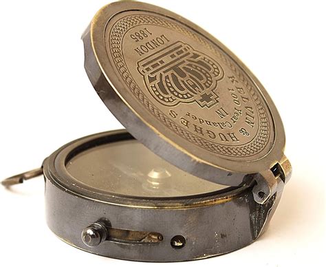 Brass Compass Vintage Finish Kelvin Hughes 100 Year Calendar Compasses Lid Compass Directional
