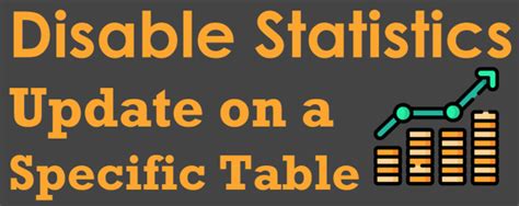 SQL SERVER Disable Statistics Update For A Single Table SQL
