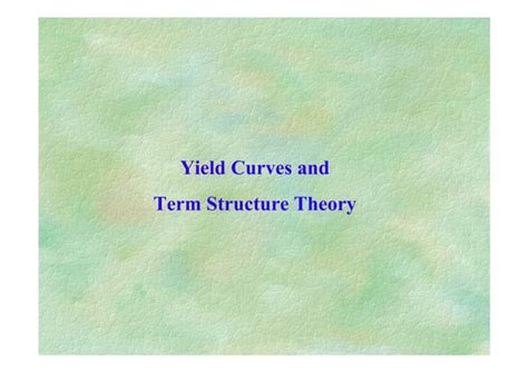 Yield Curve Pdf