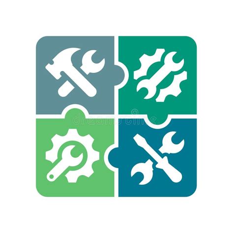 Setup And Settings Logo Puzzle Icon Stock Vector Illustration Of Maintenance Symbol 320892736