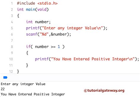 if statement in c language