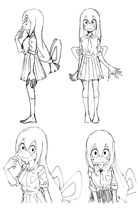 Tsuyu Asui Coloring Pages Printable Coloring Pages