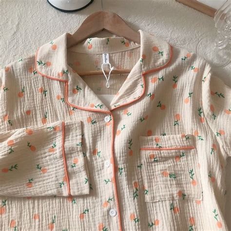 귤 요루 면 긴팔 긴바지 집순이 잠옷 세트 봄 여름 가을 겨울 파자마 파티 홈웨어 이지웨어 실내복 디자인 파자마 파티 긴팔 잠옷