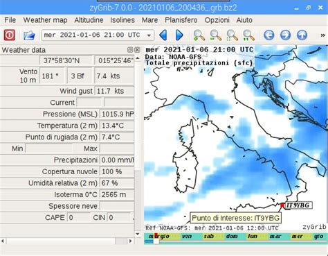 Zygrib Grib File Weather Data Visualization On Raspberrypi 2