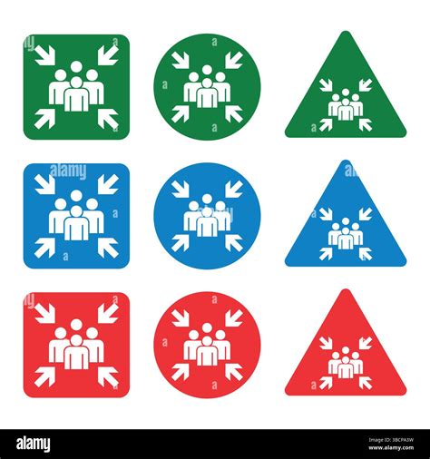 Emergency Assembly Point Sign Assembly Point Sign Symbol Vector