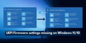 UEFI Firmware Settings Missing On Windows