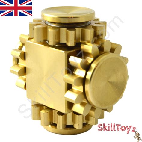Brass Fidget Spinner With Four Gears Skilltoyz
