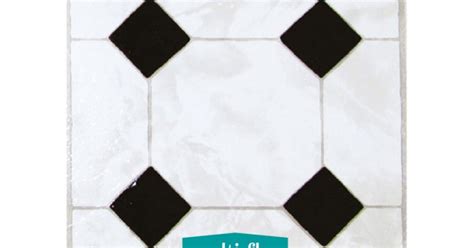 Multiflor Self Stick Tile White With Black Diamond 3011 7 Tiles