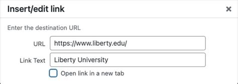 Links Open In A New Window Or Not Web Services Liberty University