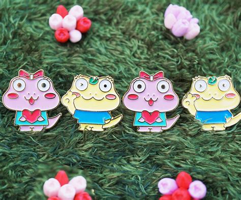 귀여운 도마뱀 캐릭터 금속뱃지 [게게and코코] 텀블벅 크리에이터를 위한 크라우드펀딩