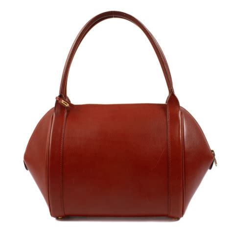 Delvaux Red Perle Top Handle Bag Labellov Buy And Sell Authentic Luxury