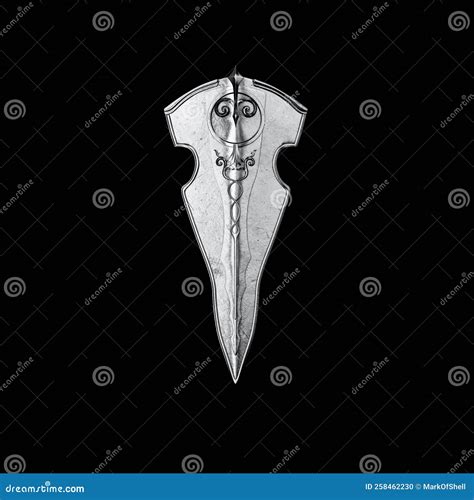 Steel Shield Historic Knight Armor For Guarding Ancient Battle Armor 3d Rendering Stock