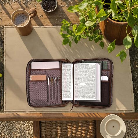 Personalized Leather Bible Cover Case Holder Christian Birthday T For Him Dad Men Her Mom