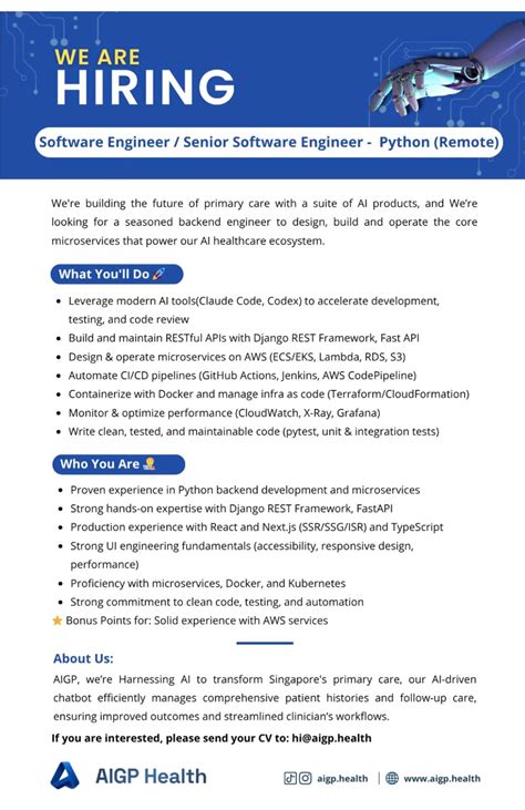 Software Engineer Senior Software Engineer Python Remote Jobseekerlk