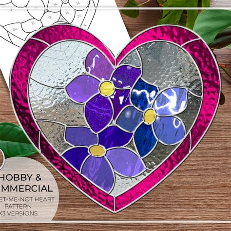 Heart Stained Glass Etsy