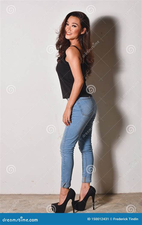 Slim Petite Woman Intending Making A Plastic Surgery Stock Photography Cartoondealer Com