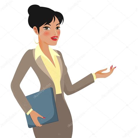 Mujer De Negocios De Dibujos Animados Haciendo Presentaciones 2022