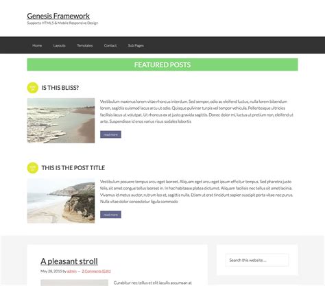 custom featured posts in genesis using genesis featured posts combo