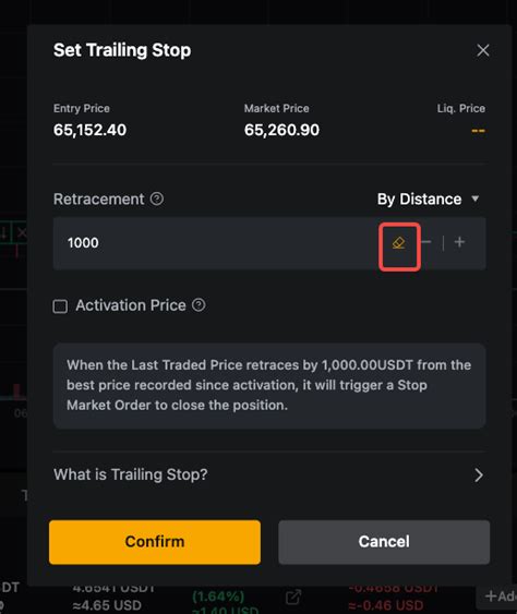Trailing Stop Orders Perpetual And Futures Trading
