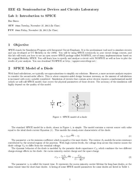 introduction to circuit simulation using spice a hands on laboratory