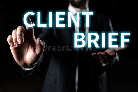 Hand Writing Sign Client Brief Concept Meaning A Documents Bounded By The Terms Of Clients And