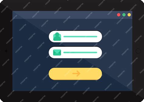 Premium Vector Authorization Page Entering Login And Password Website In Digital Tablet With