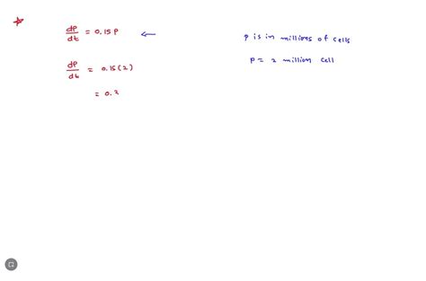 solved 38 population dynamics suppose that dp dt 0 15 p t