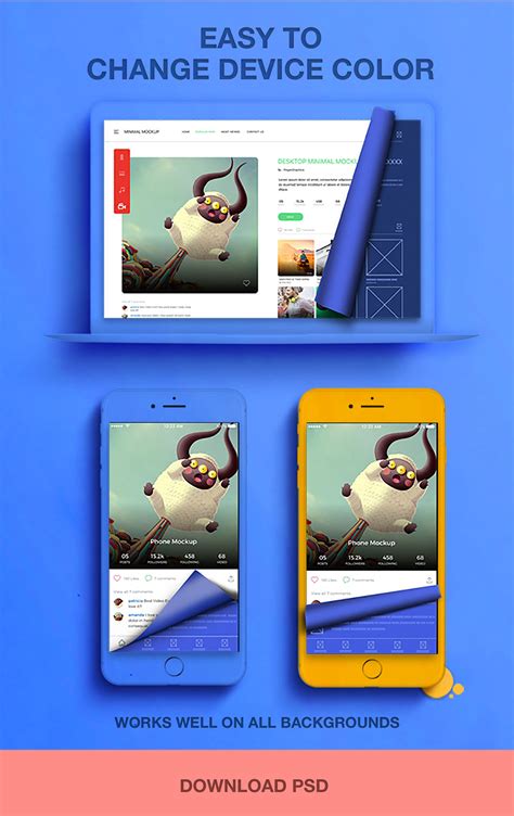 Scroll Web App Showcase Mockup Iphone7 Macbook Air On Behance