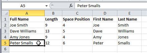 Microsoft Excel Tips Breaking Up Text Strings