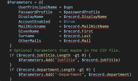 using the microsoft graph powershell sdk how to pass optional parameters