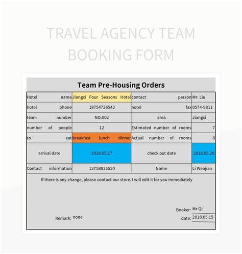 Free Reservation Templates For Google Sheets And Microsoft Excel Slidesdocs