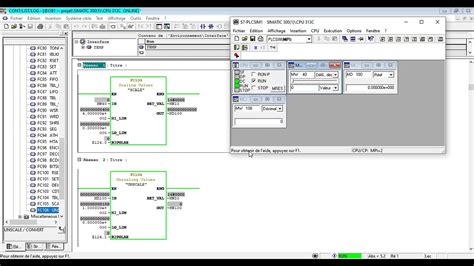 simatic manager step 7 entrer et sortie analogique fc105 scale fc106