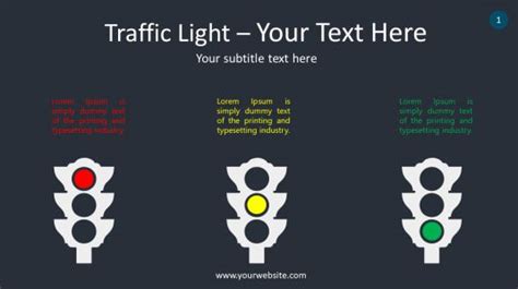 Traffic Light Infographic For PowerPoint Smiletemplates Com