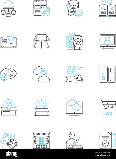Sales Analysis Linear Icons Set Revenue Performance Growth