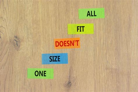 One Size Does Not Fit All Symbol Concept Words One Size Does Not Fit