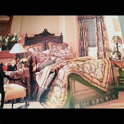 Echo Bedding Revman Flat Sheet Herringbone Pattern Vintage New Poshmark