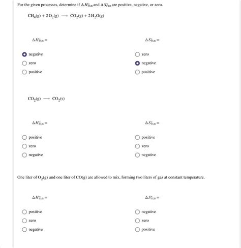 solved for the given processes determine if hixn and asixn