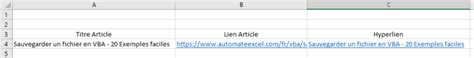 Vba Hyperliens Automate Excel