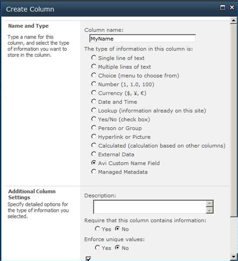 Creating Custom Field In Sharepoint 2010 Sharepoint Rock