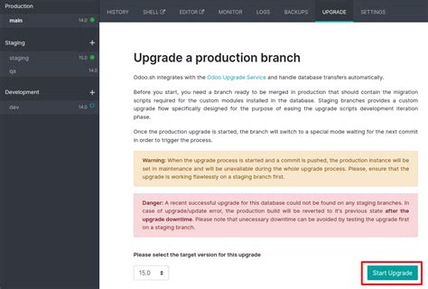 Upgrade — Odoo Saas 181 Documentation